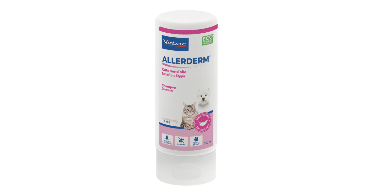 Allerderm Shampoo per Pelle Sensibile - Cani e Gatti - Virbac Italy